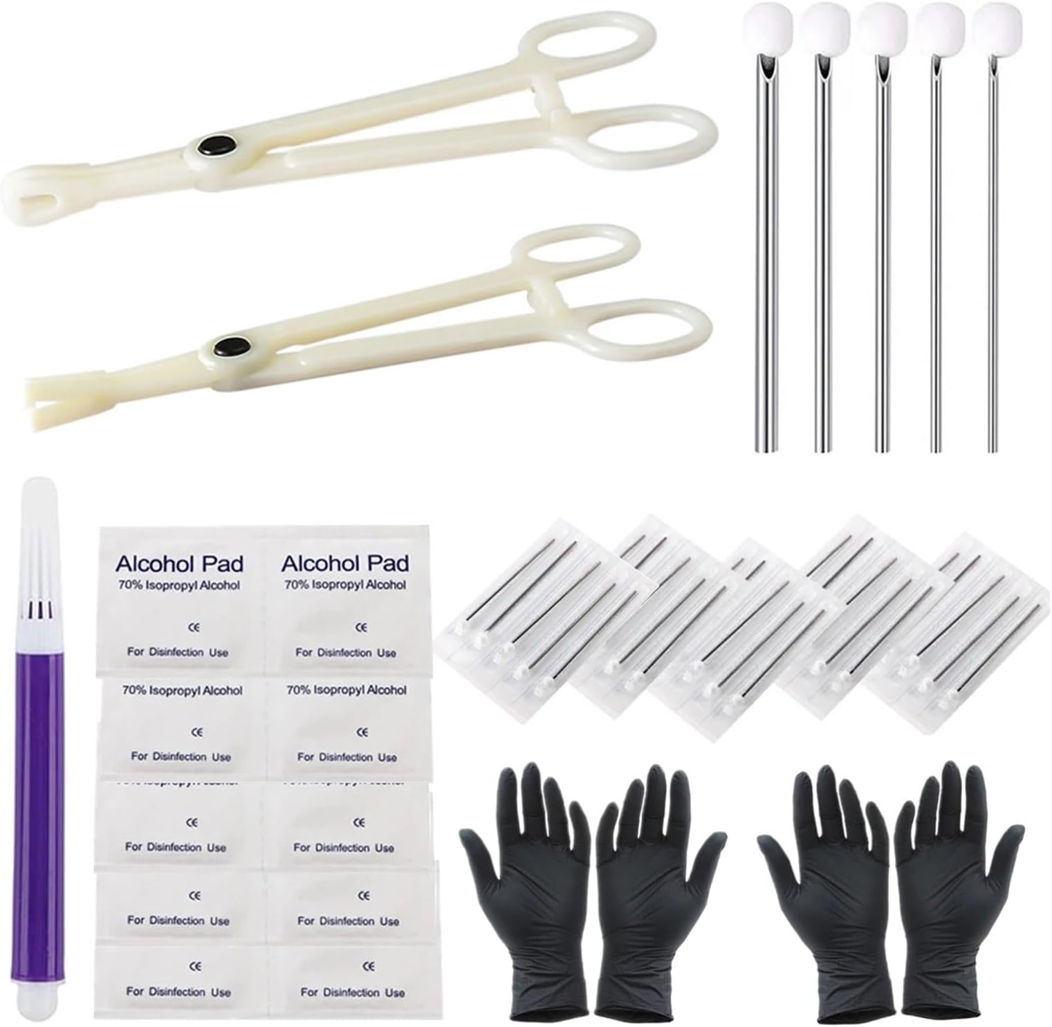 Amazon.com: Body Piercing Kit - Yuelong 40pcs Piercing Needles Clamps ...