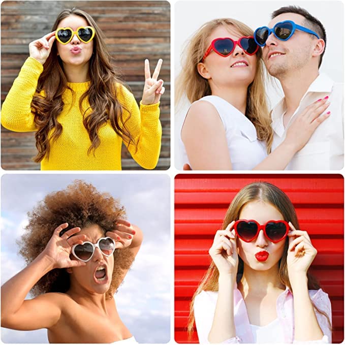 Snapklik.com : 8-Piece Heart Effect Diffraction Glasses: Sheart ...