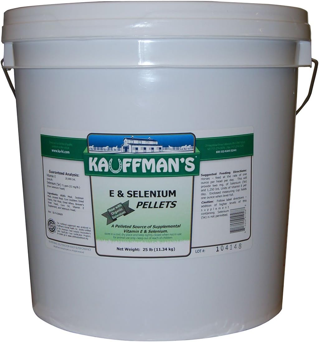 Amazon.com : Kauffmans Vitamin E and Selenium Pellets 25 lb : Pet Supplies