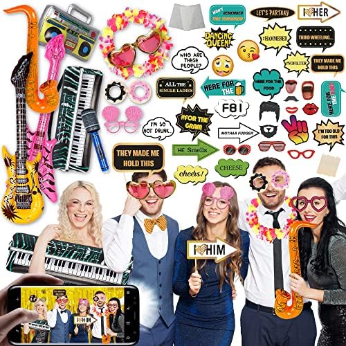Konsait Wedding Photobooth Props Kit, Engagement Photo Booth ...