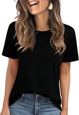 KESIHAN Womens T Shirts Casual Shirts for Women Summer Tops Crewneck ...