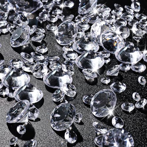 Amazon.com: HANSGO Fake Crystals, 500PCS Mini Clear Glass Diamonds ...