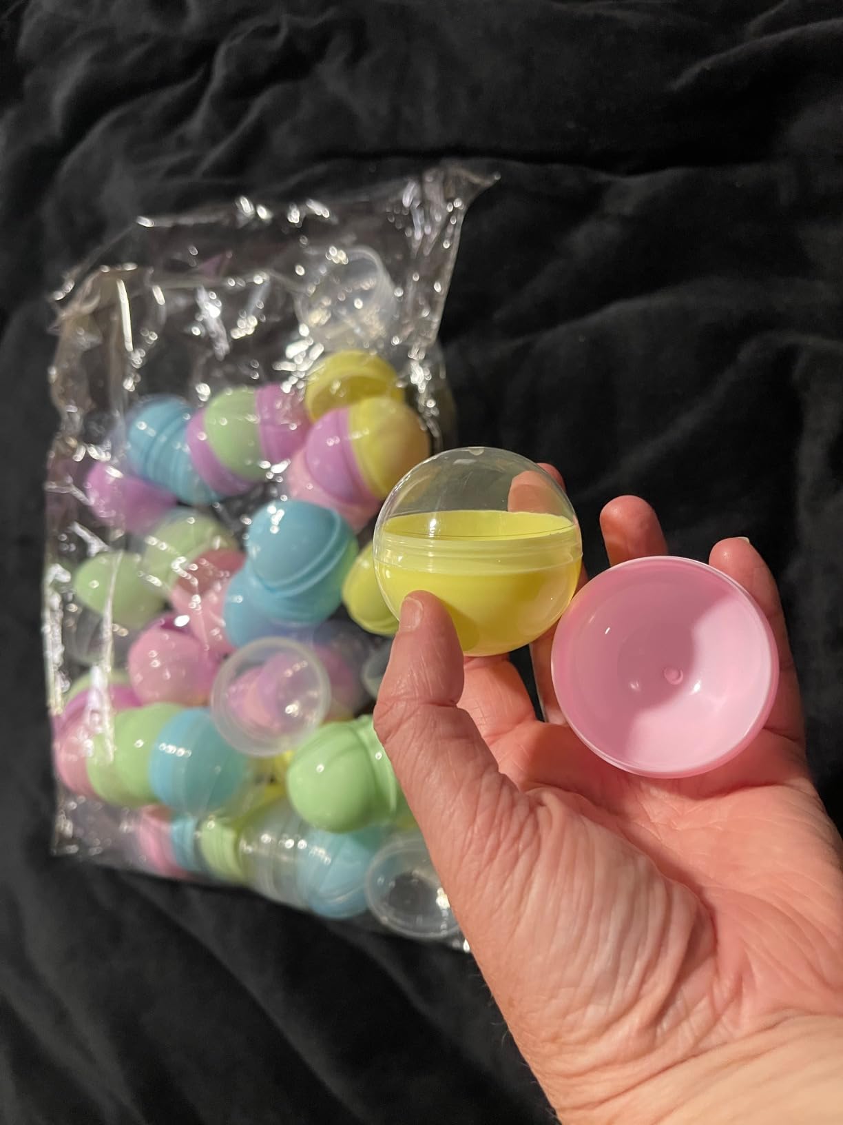 ABOOFAN 50pcs Fillable Capsules Ball Bauble Sphere 50mm Round Capsules ...