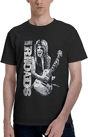 VVEDIK Randy Rhoads Shirt Mens Short-Sleeve Graphic T-Shirt Tall Big ...