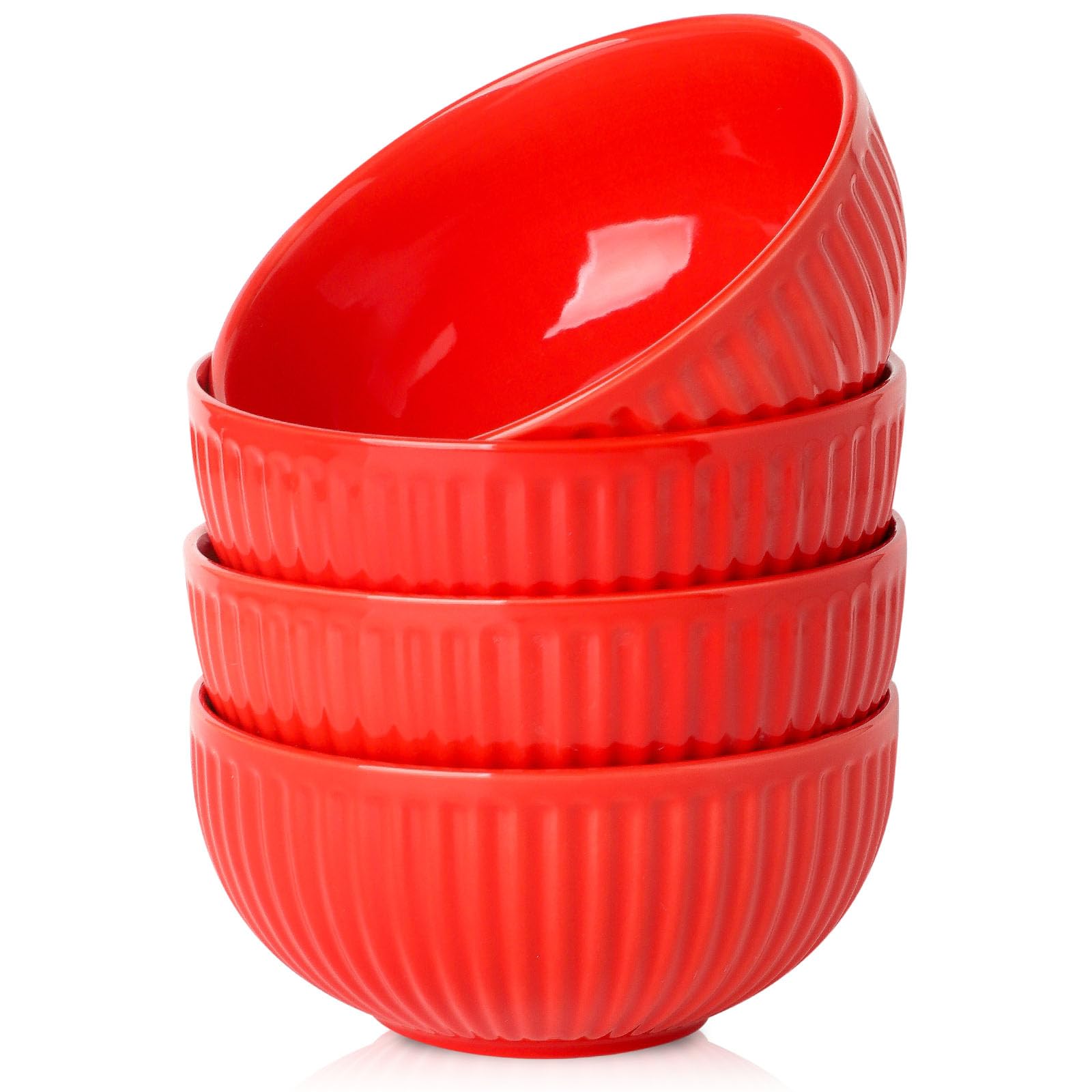 Amazon.com: Hasense Large Ceramic Serving Bowls 42 Oz - 7 Inch Salad ...