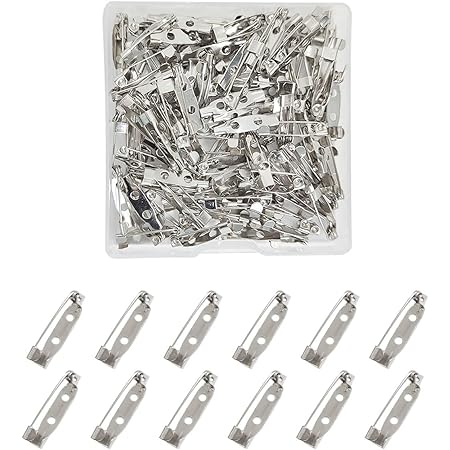 Amazon.com: 100 Pcs Locking Pins Backs Safety Clasp Brooch,Silver ...
