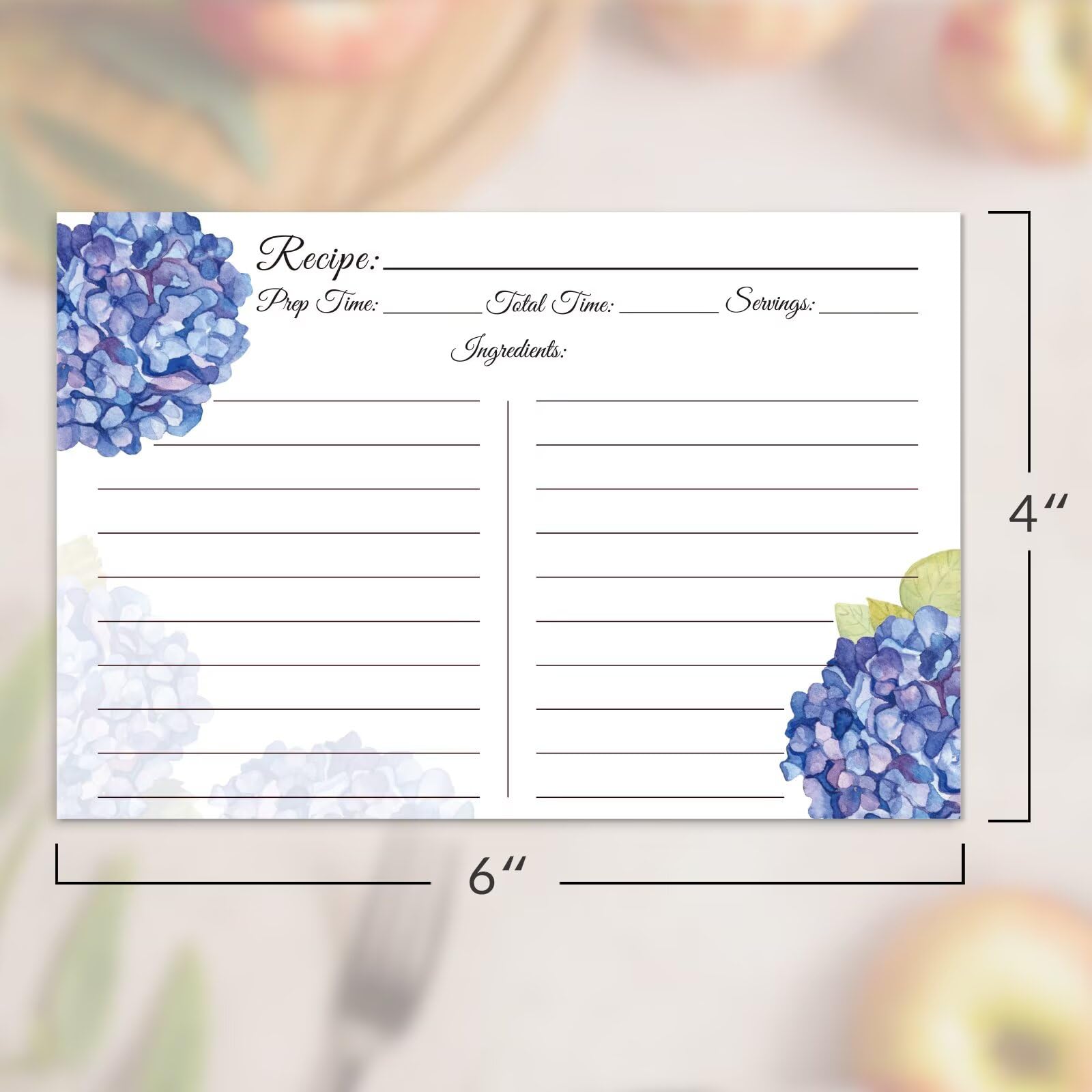 Snapklik.com : Recipe Cards 4x6, Premium Double-Sided Recipe Cards, 60 ...