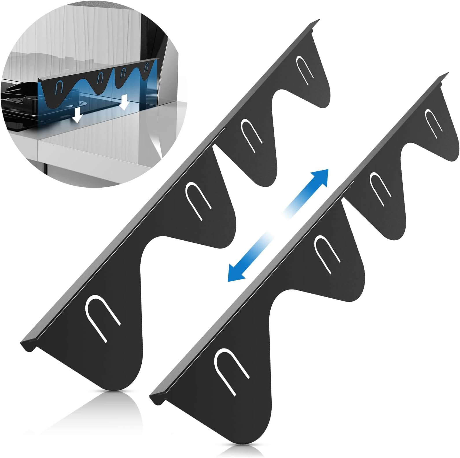 Amazon.com: Stove Gap Covers Stainless Steel with White Coated, Stove ...