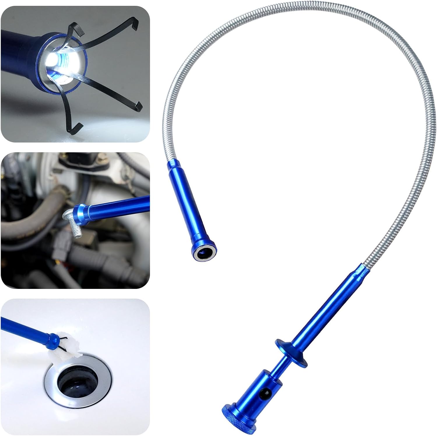 Amazon | Webirth ピックアップツール 電池付きですぐ使える マグネット 爪 LEDライト ご利用ガイド付属 日本メーカー 極細 細い 長い ロング 磁石 3M パイプ つまり ...