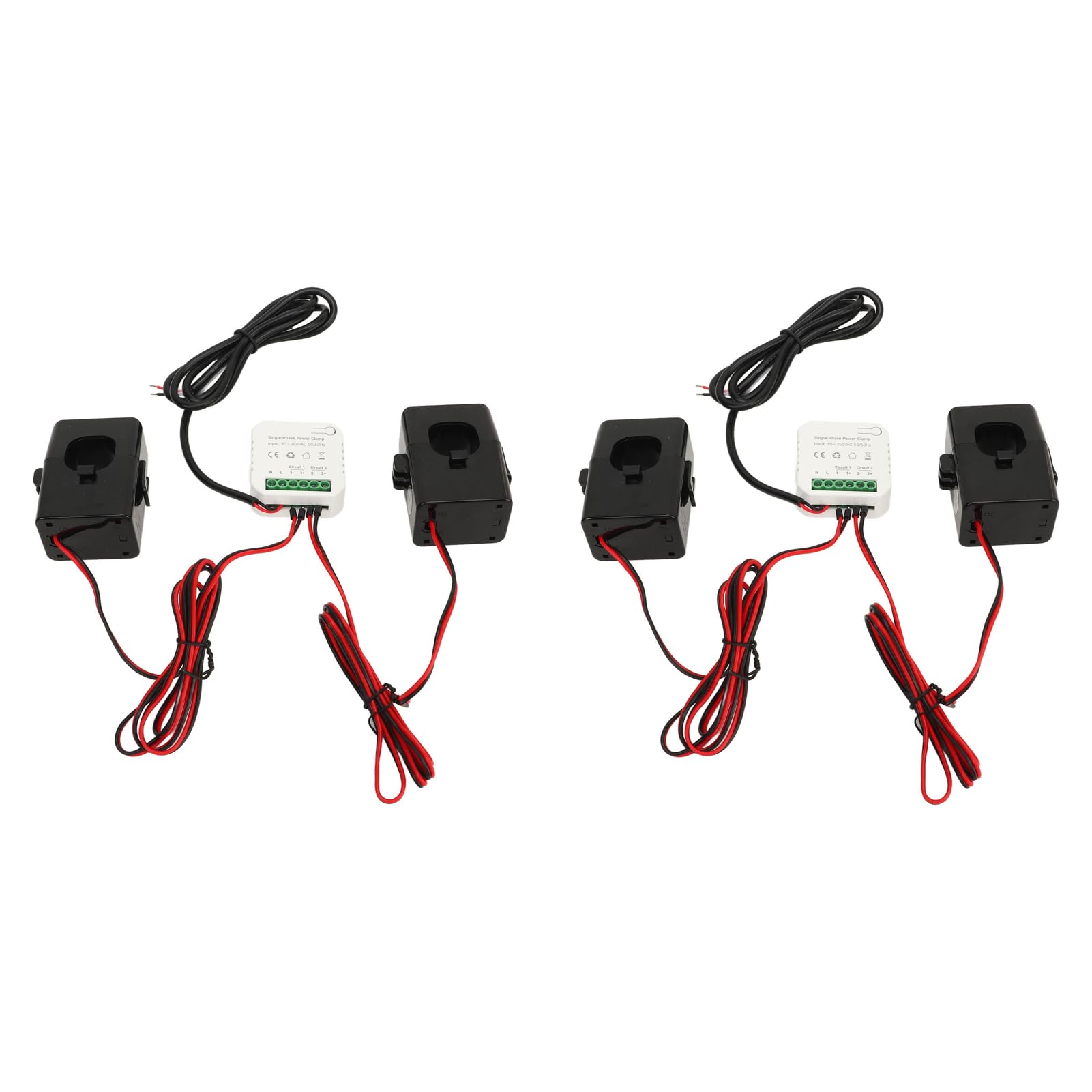 2PCS Smart Energy Monitor, Single Phase Energy Meter with 2 200A ...