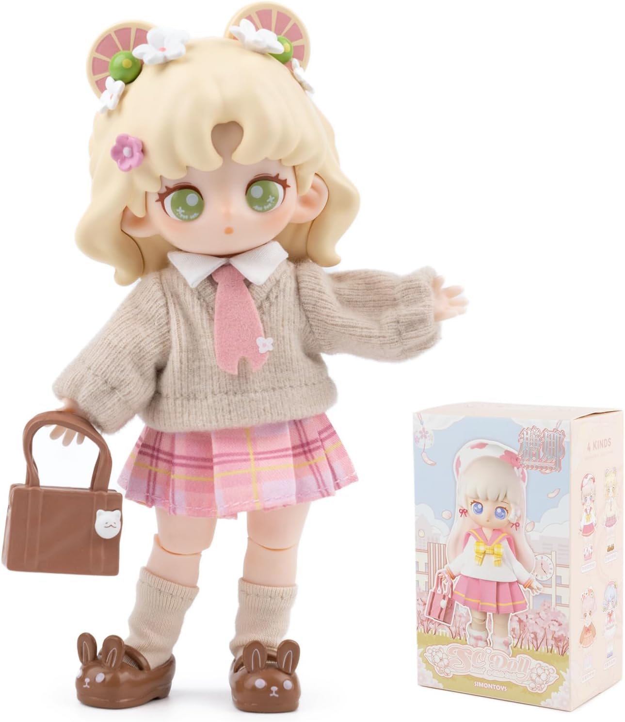 Amazon.com: BEEMAI Teennar Pink Early Summer Series 1PC 1/12 BJD Dolls ...