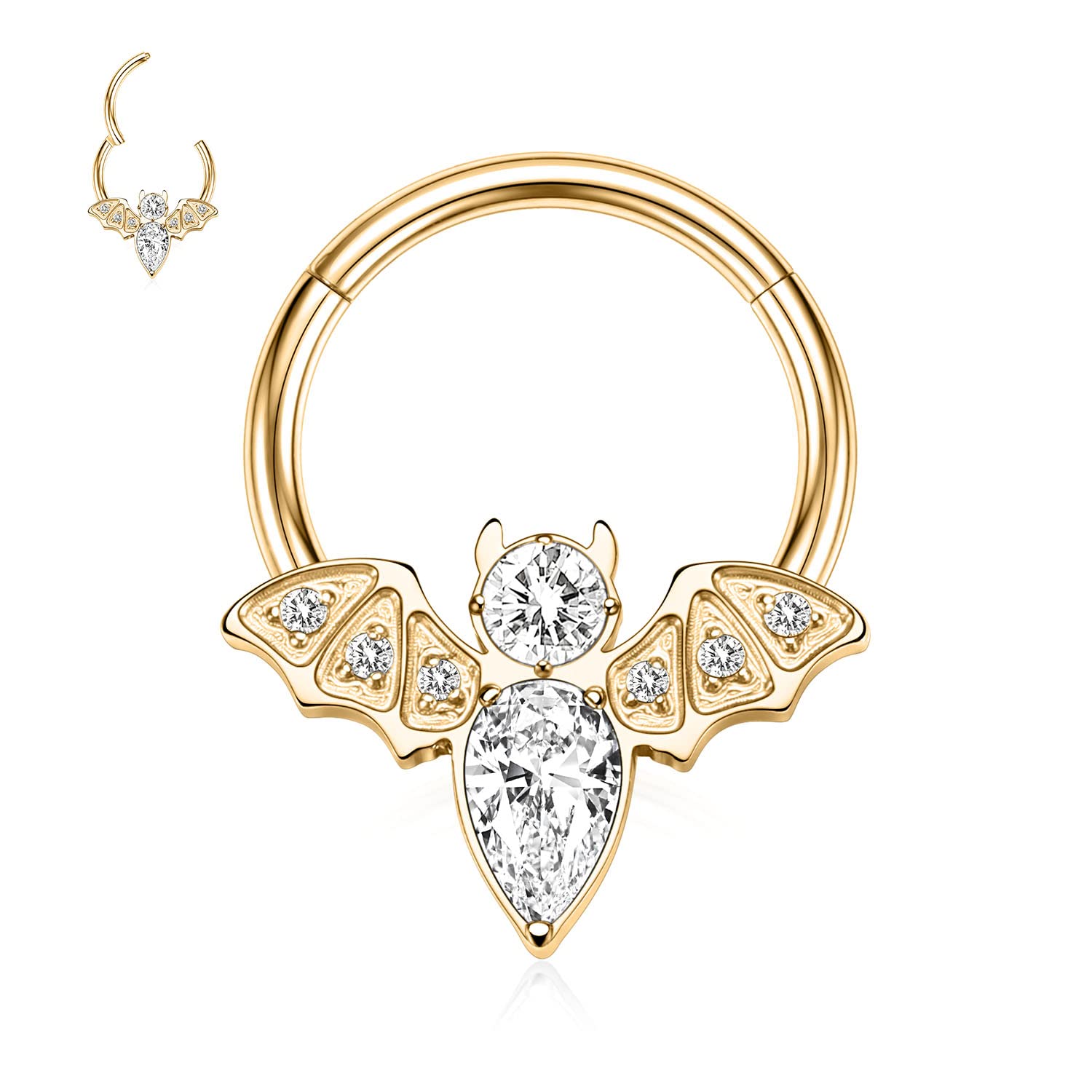 Buy 316L Stainless Steel Septum Nose Daith Ring Daith Earring Septum ...