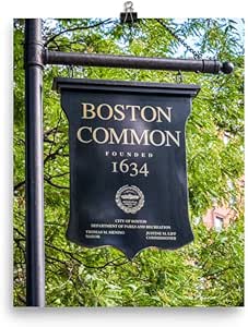 Amazon.com: 8x10 Inch Boston Common Sign Poster: Unframed Photo Paper ...