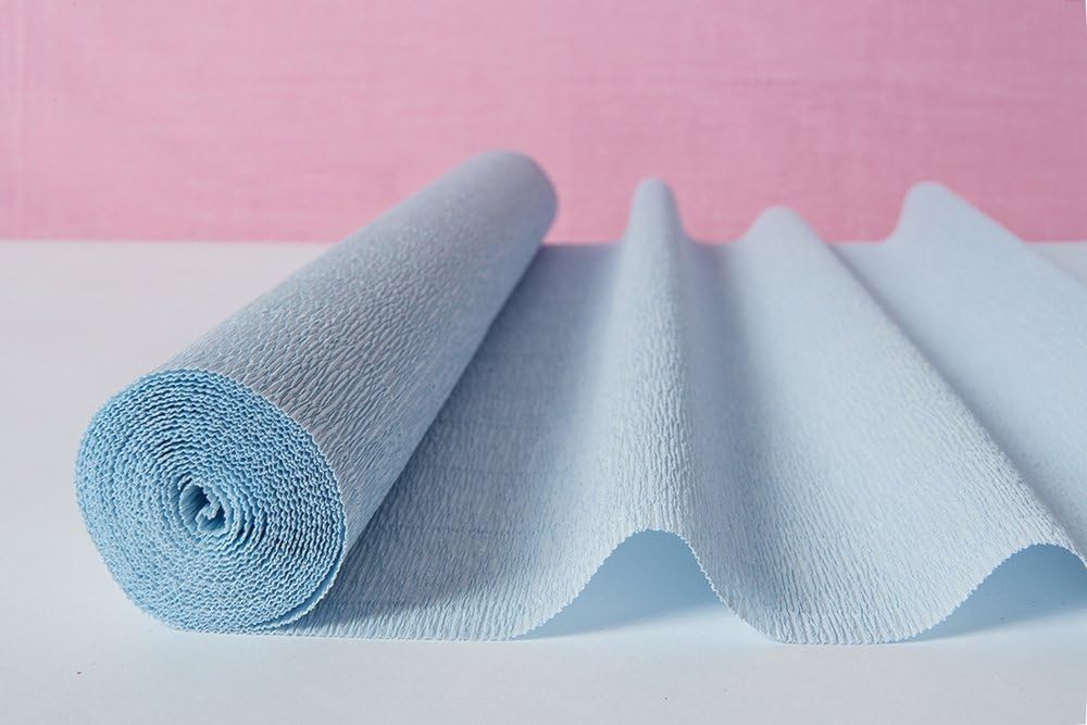 Amazon.com: Wedgewood Blue Italian Crepe Paper Roll & Table Runner ...