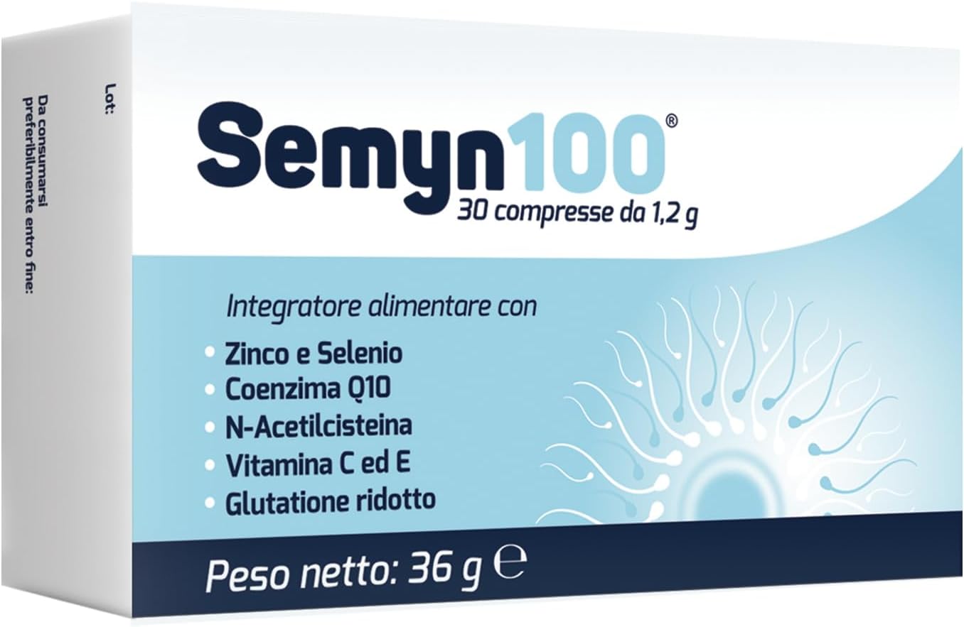 Semyn 100 Fertilità Uomo. Integratore per Oligospermia ed Infertilità ...