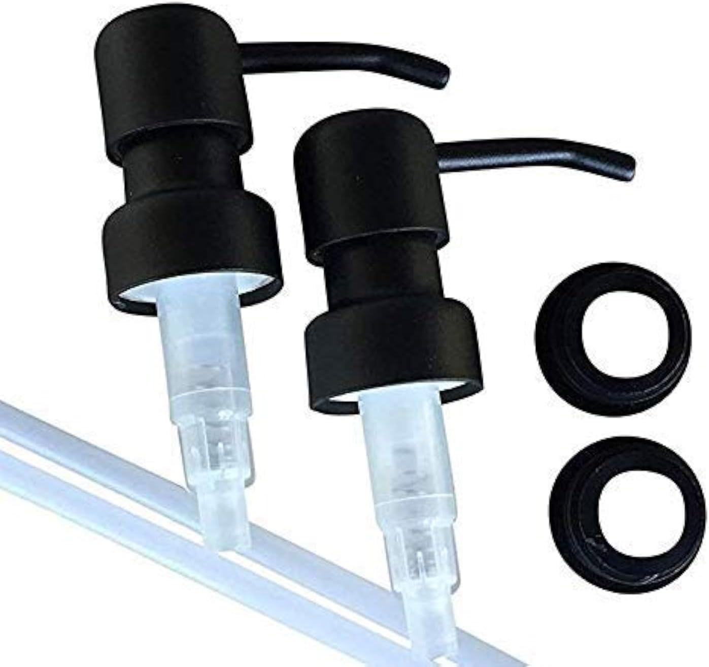 Amazon.com: Black Soap Pumps with Collar Rings - 2pk - Replacement ...