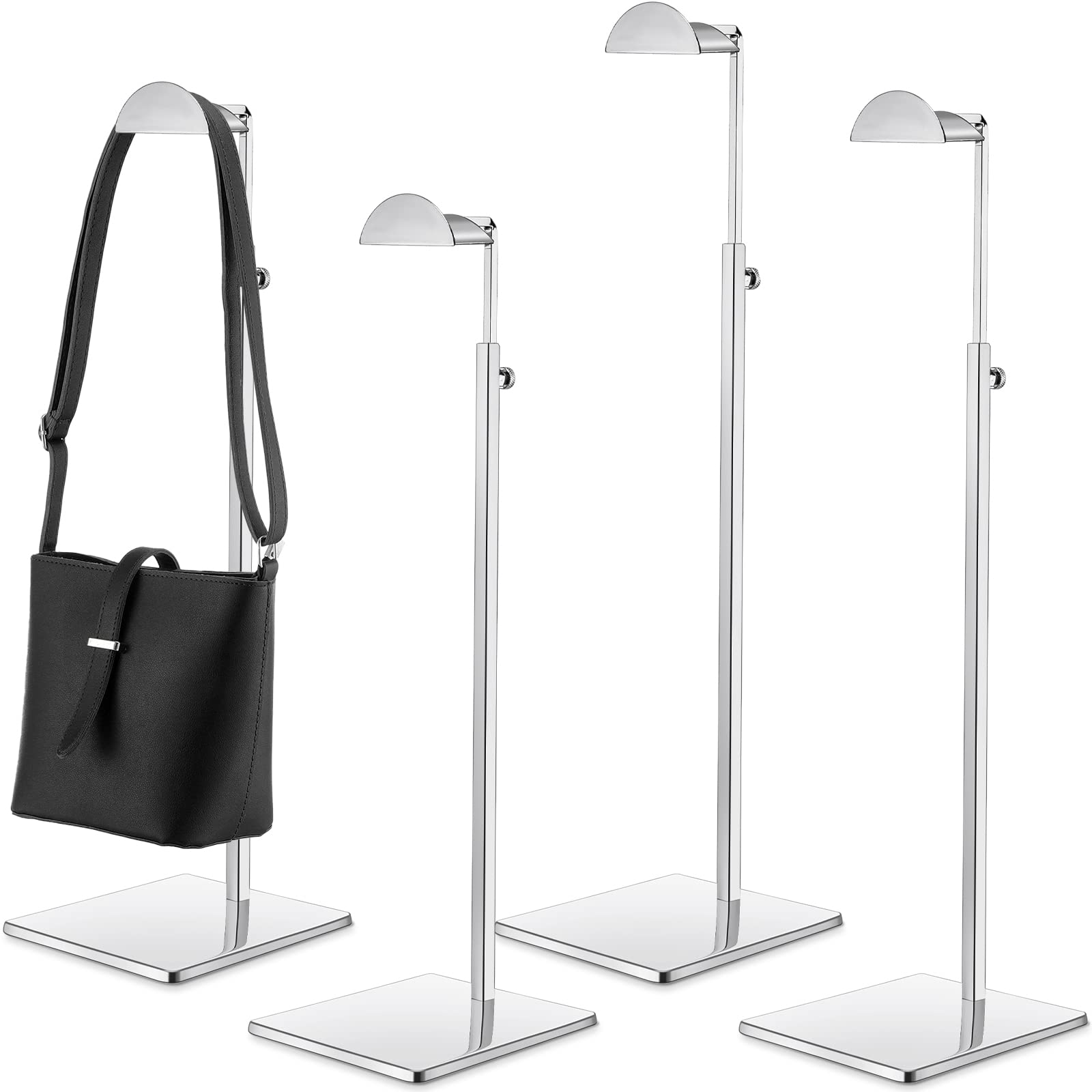 Maitys 4 Pack Purse Display Stands Stainless Steel Adjustable Height ...