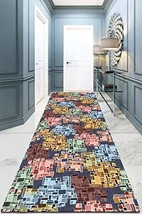 Amazon.com: Colorful Modern Abstract Hallway Entryway Kitchen Laundry ...