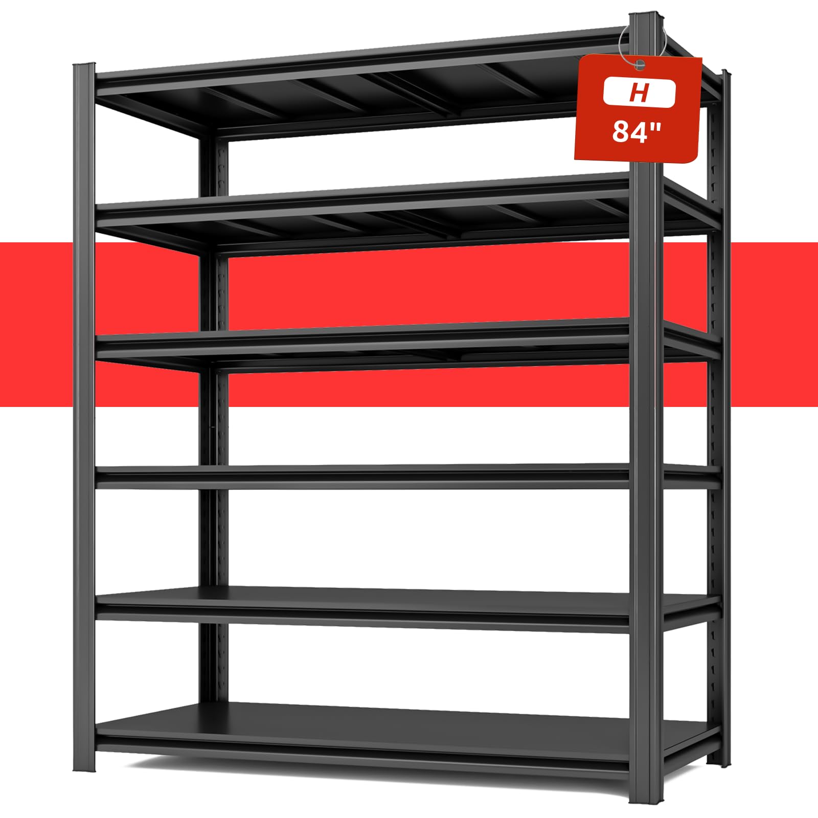 Amazon.com: SYLOUGH 84" H x 55.12" W 6 Tier Metal Garage Storage ...