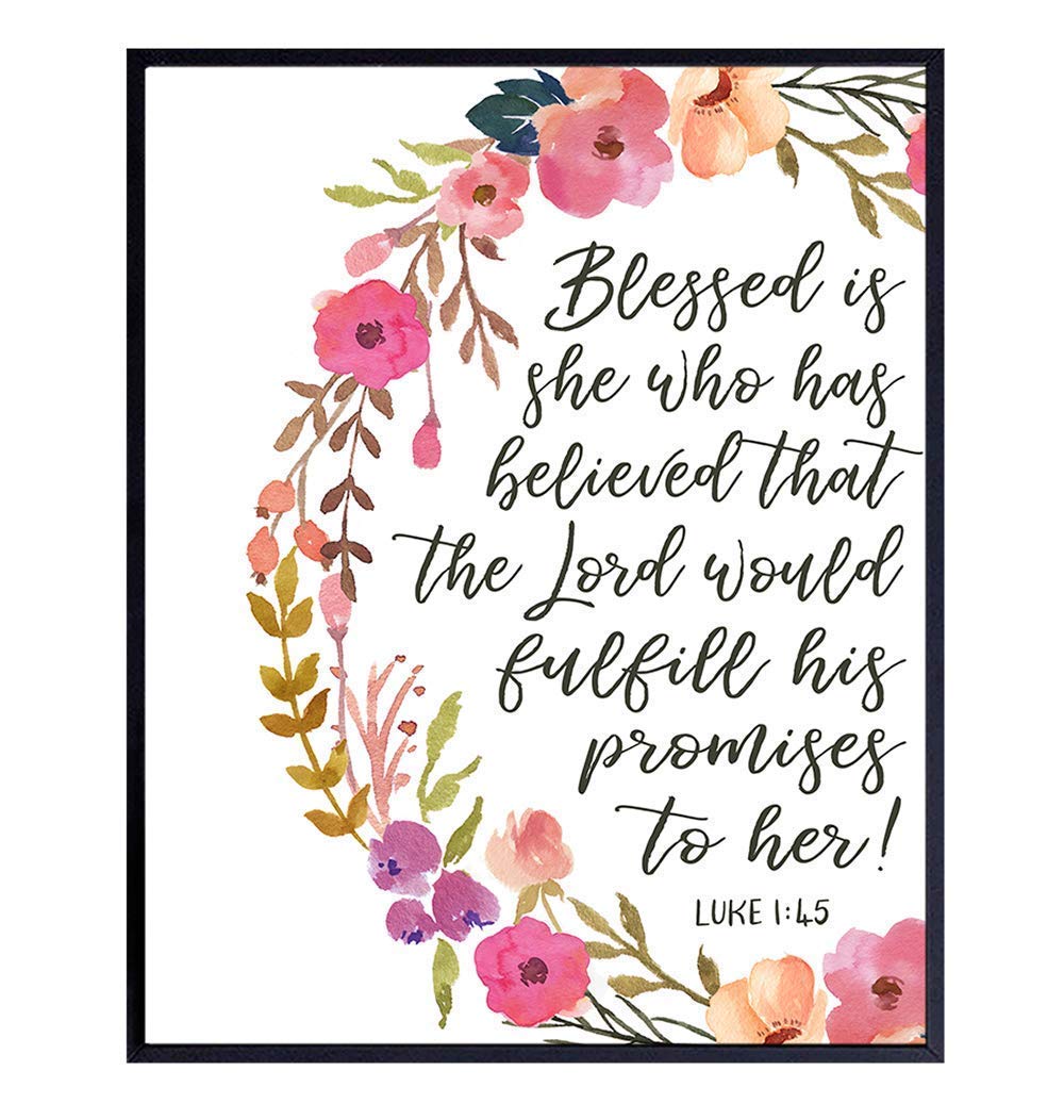Amazon.com: Blessed is She - Positive Quotes Inspirational Bible Verse ...