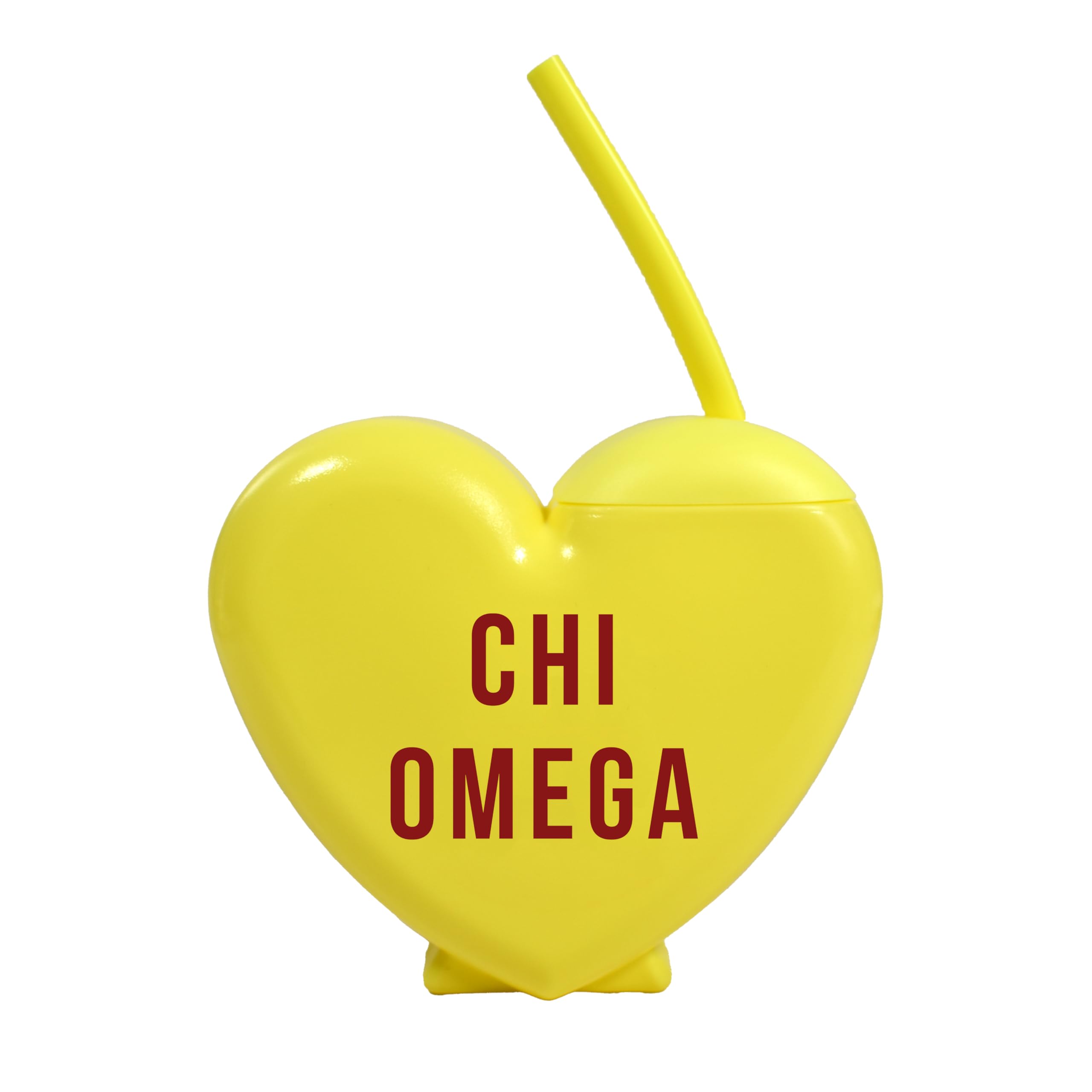 Amazon.com | Sorority Shop Chi Omega Tumbler with Straw - Candy Heart ...