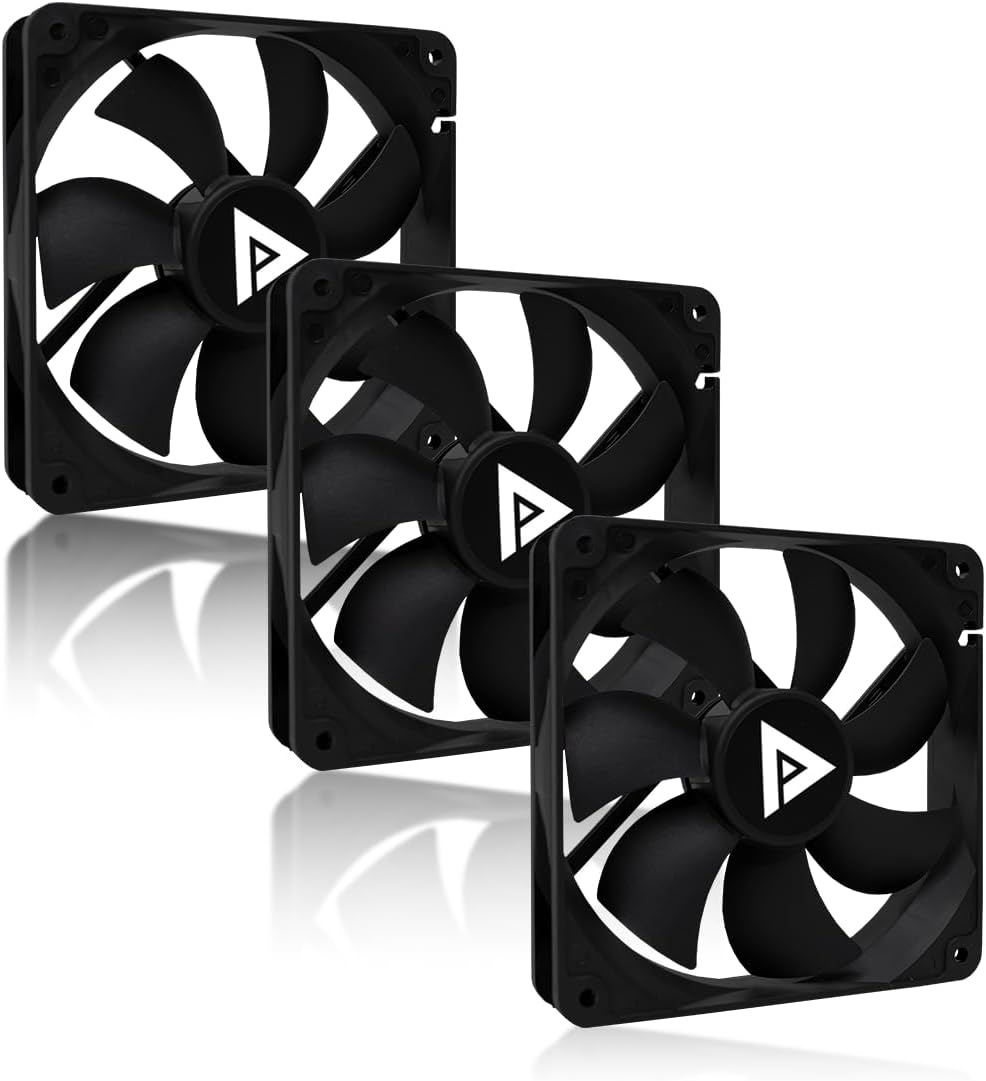 Amazon.com: Apevia 120mm Silent PC Case Fan 3-Pack – AF312S-BK, High ...