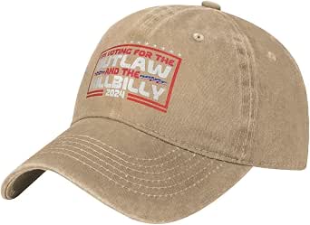 I'm Voting for The Outlaw Hillbilly 2024 Hat Denim Baseball Cap Classic ...