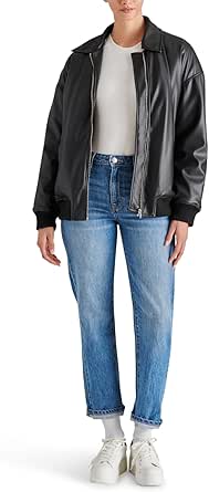 Amazon.com: Steve Madden Apparel Women's Fiorella Jacket, Black ...