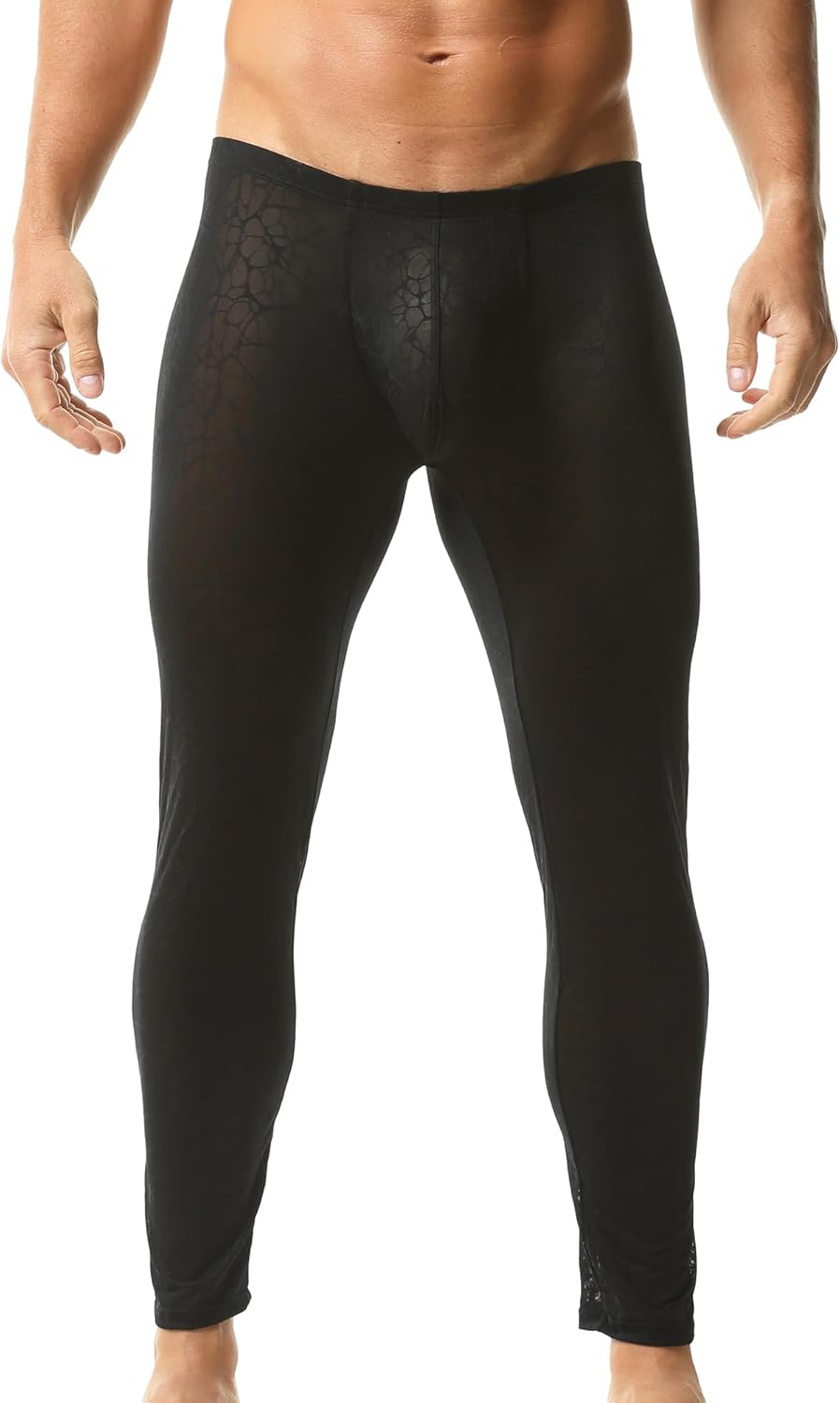 Amazon.com: DTODWW Men's Compression Pants Sheer Textured Leggings ...