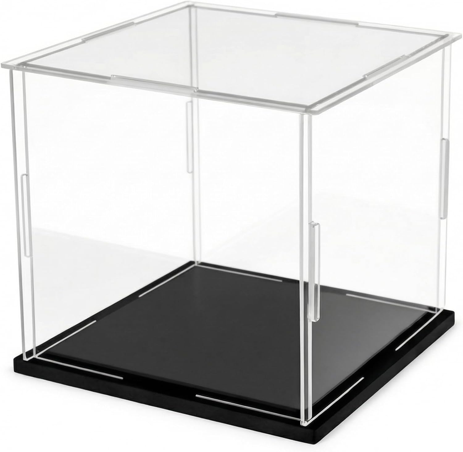 IDAFSA Clear Acrylic Display Case, Assemble Cube Display Box Stand with ...