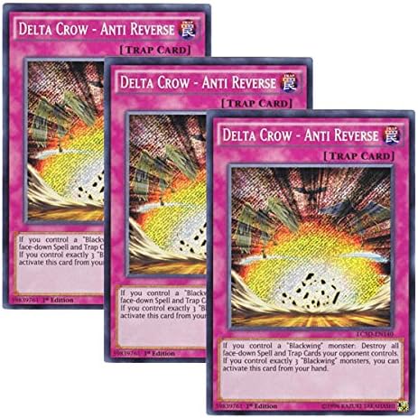 Amazon.co.jp: ★ 3枚セット ★遊戯王 英語版 LC5D-EN140 Delta Crow - Anti Reverse デルタ ...