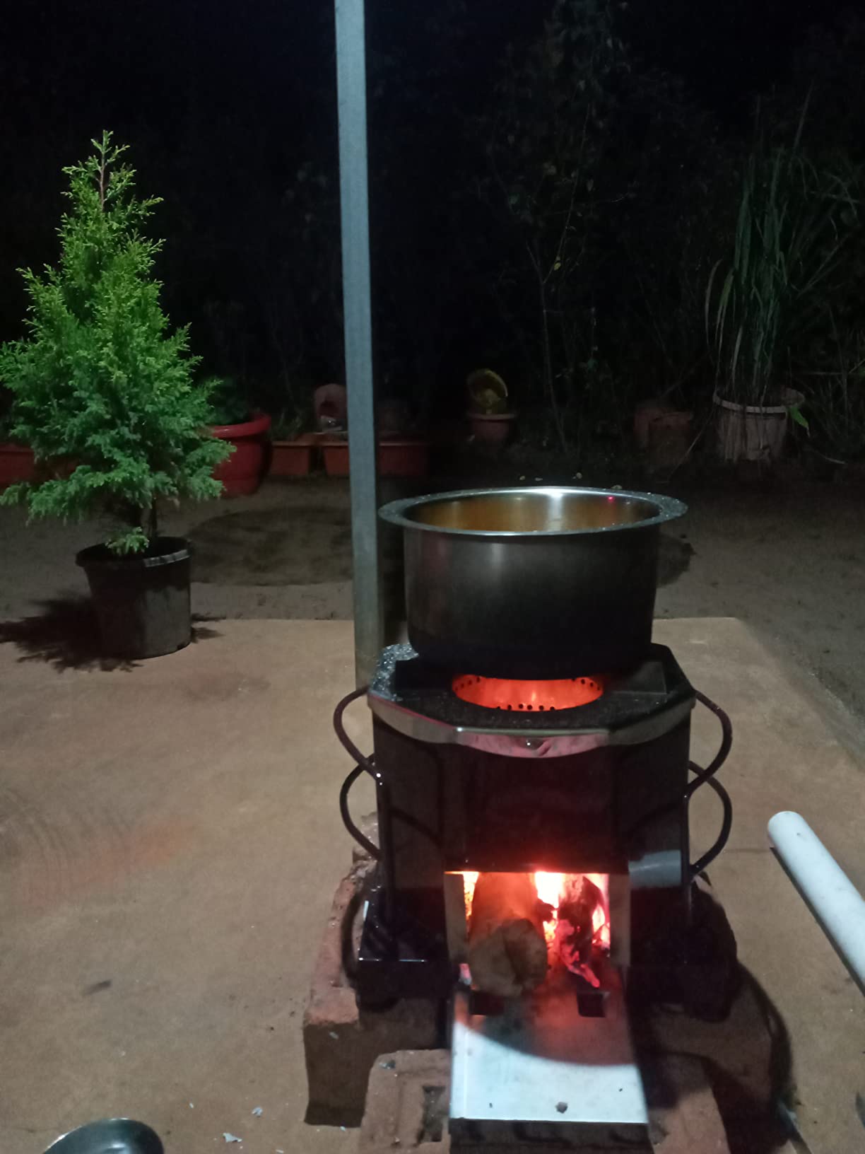 Agneekaa Ecomini Biomass Cooking Stove, Smokeless Chulha for Outdoor ...