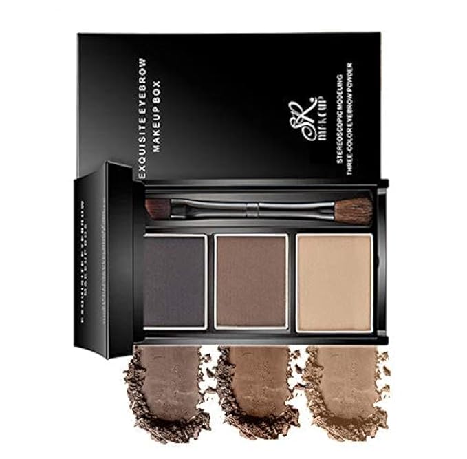Amazon.com: Polvo de maquillaje en polvo para cejas Juego de cejas de 3 ...