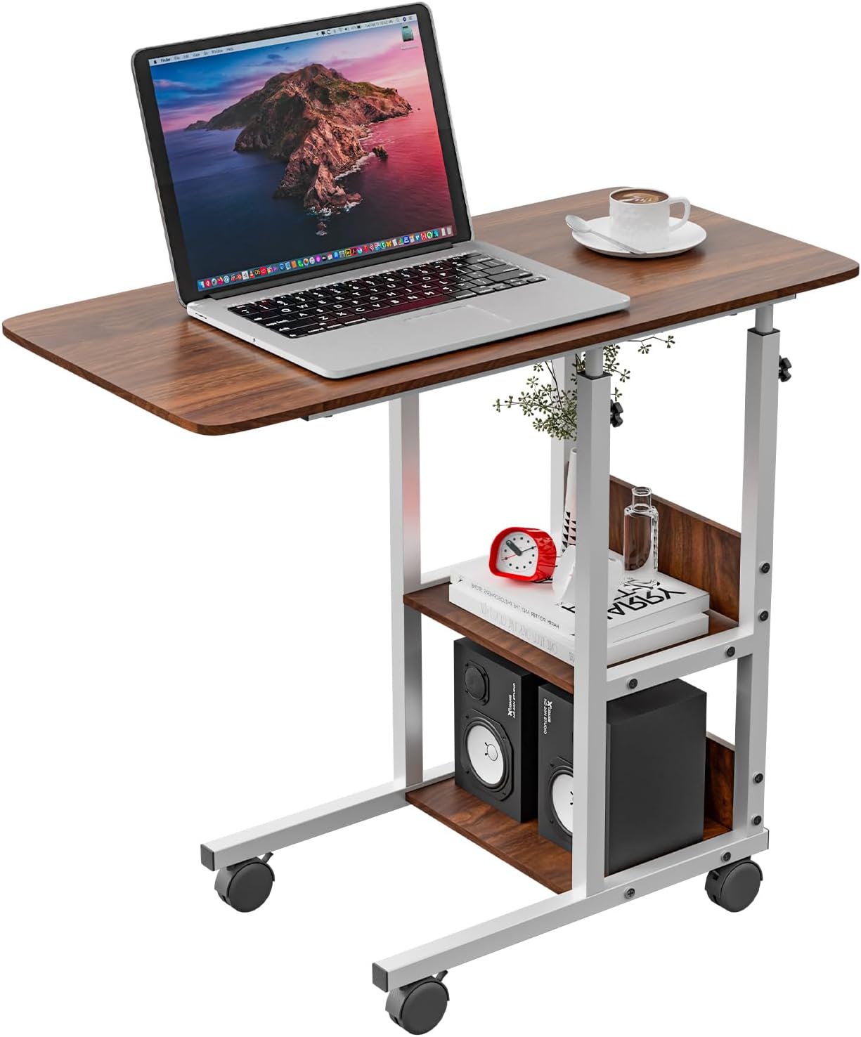 Amazon.com: JACENHONE Home Office Desk Height Adjustable End Table ...