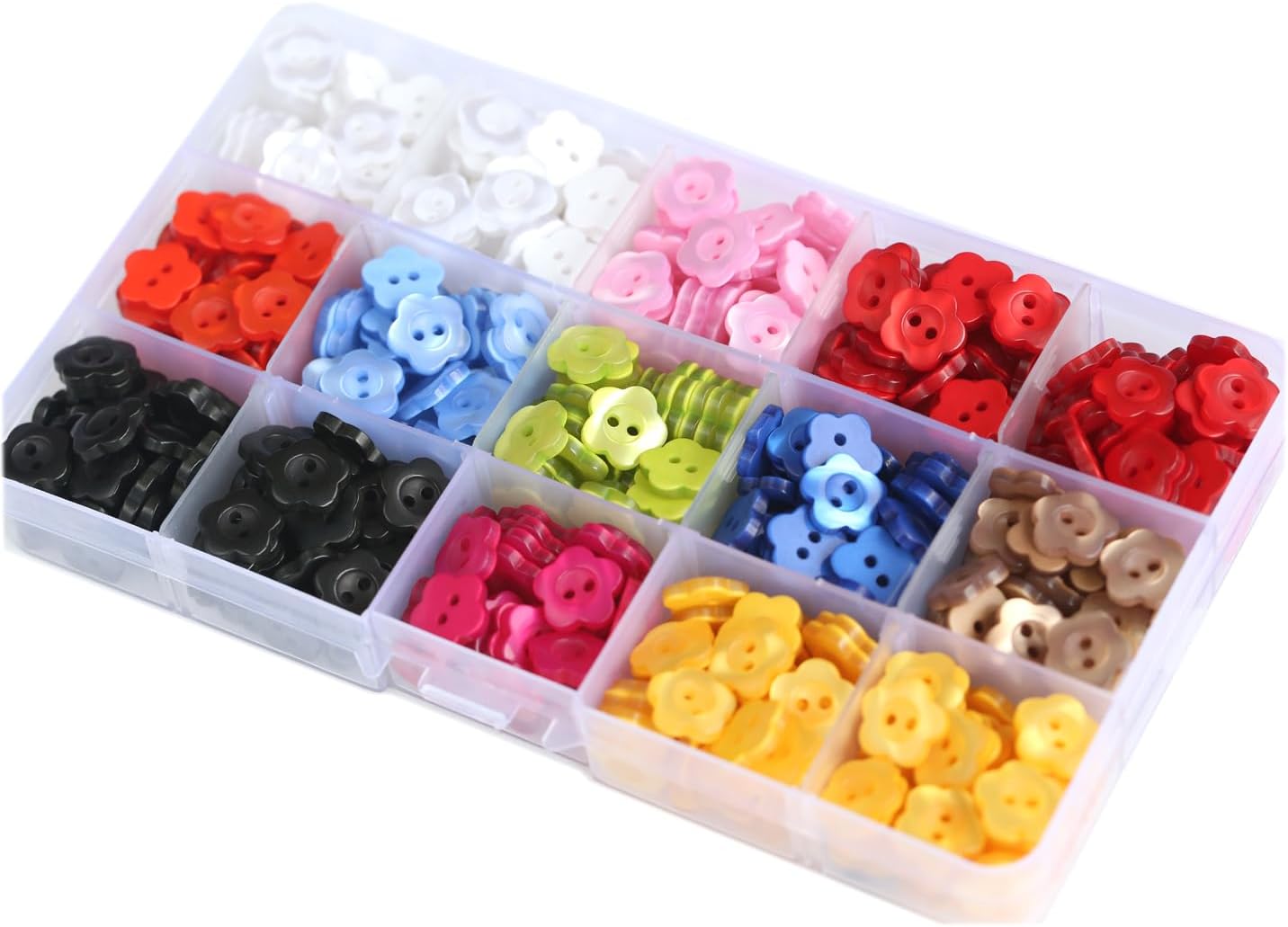 Amazon.com: GANSSIA 525pcs 1/2 inch (12.5mm) 11 Colors Flower Shape ...