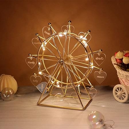 Amazon.com: Spinning Ferris Wheel with Personalized 1-12 Family Name ...