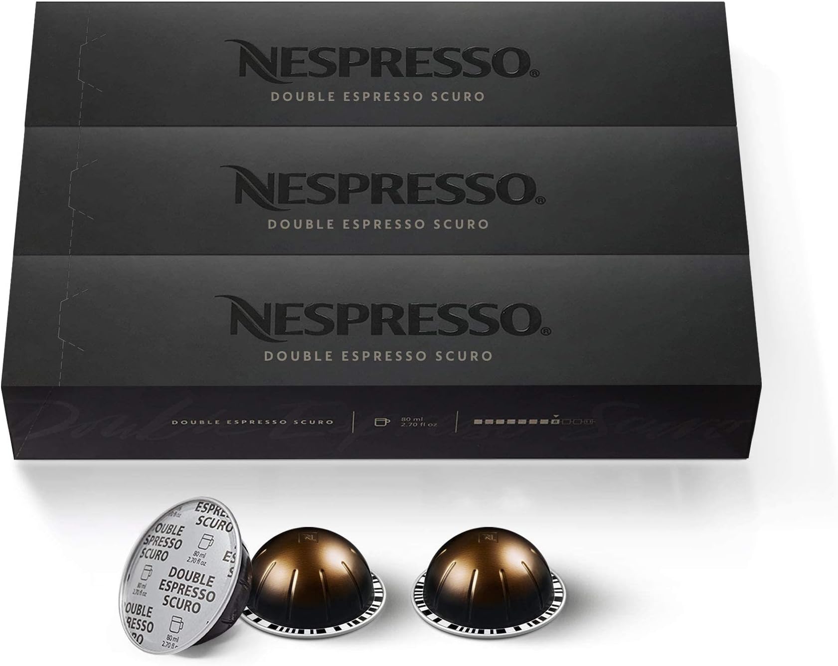 Amazon.com: Nespresso Capsules Vertuo, Double Espresso Scuro, Dark ...