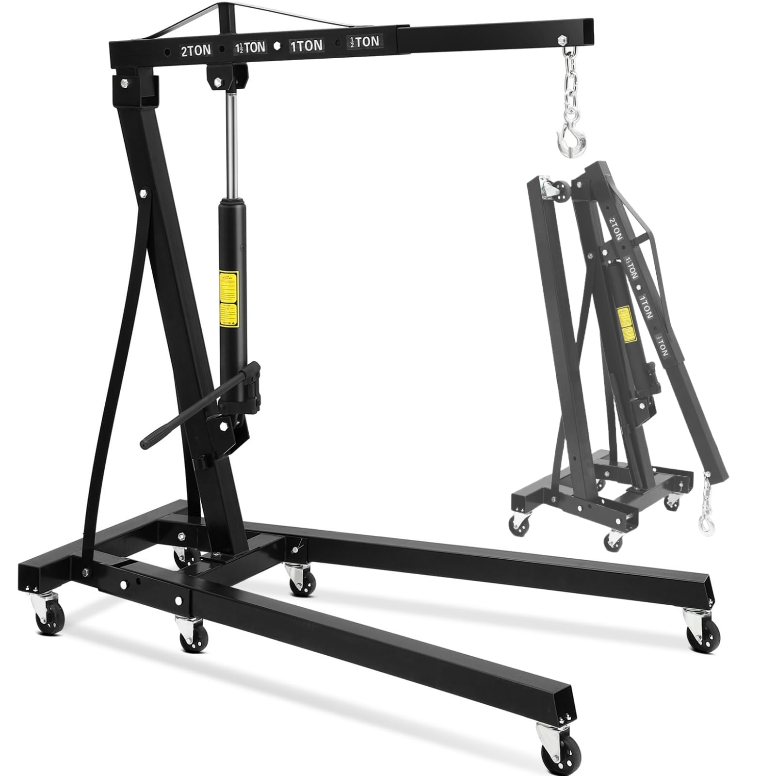 Snapklik.com : Hipicute Hydraulic Engine Hoist 2 Ton, 4400LB Heavy Duty ...