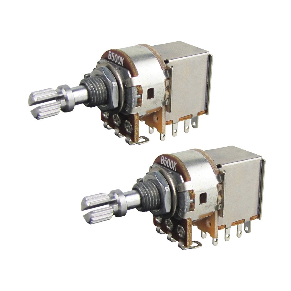 500k Pots For Guitars FLEOR B500K Push-Push Guitar Pots - 2-Pack ...