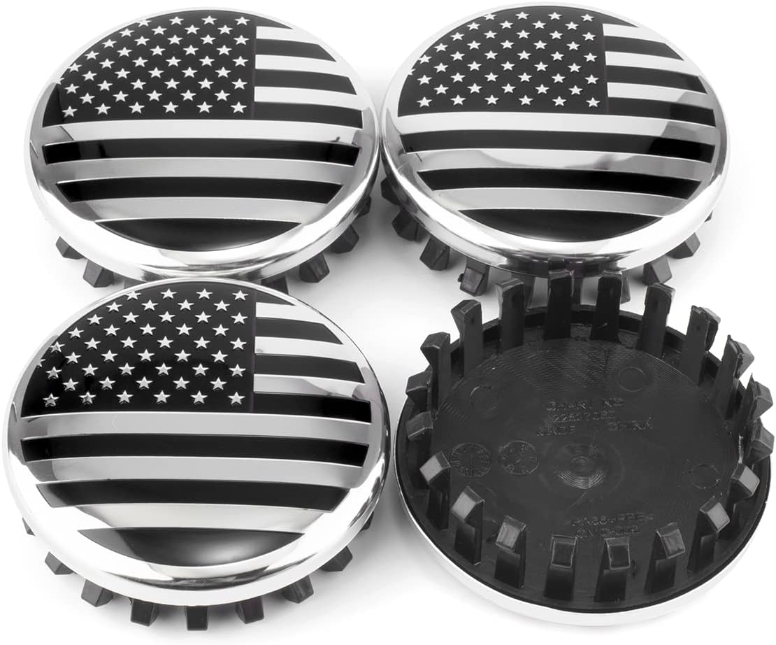 Amazon.com: 4Pcs American USA Flag Wheel Center Caps, 83MM/3.25" US ...