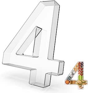 Amazon.com: 11" Acrylic Number Charcuterie Tray, Fillable Number ...