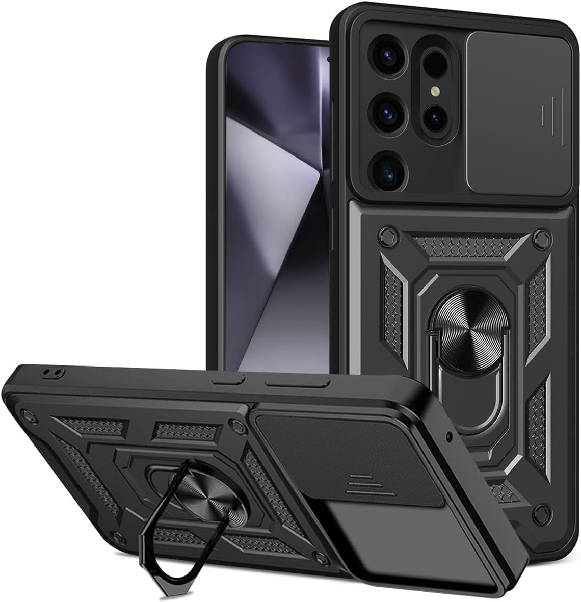 Amazon.com: Design for Galaxy S24 Ultra Phone Case with Ring Holder ...