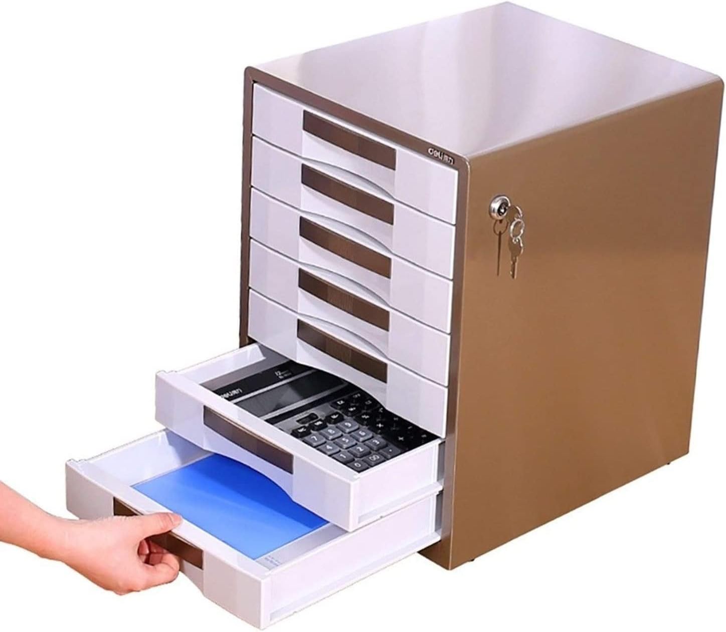 Amazon.com: JKSVTF Desktop File Cabinet - Desktop Storage Box with ...
