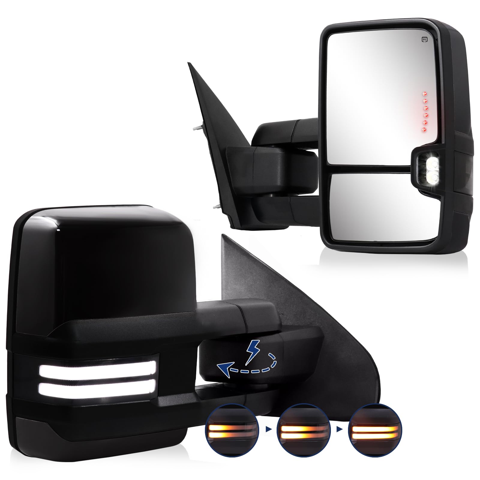 Power Folding Mirror for Silverado Sierra - Compatible with 2014-2018 ...