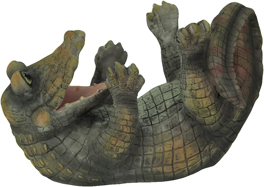 Amazon.com: Beachcombers 16.5" Metal Alligator Wine Bottle Holder Green ...