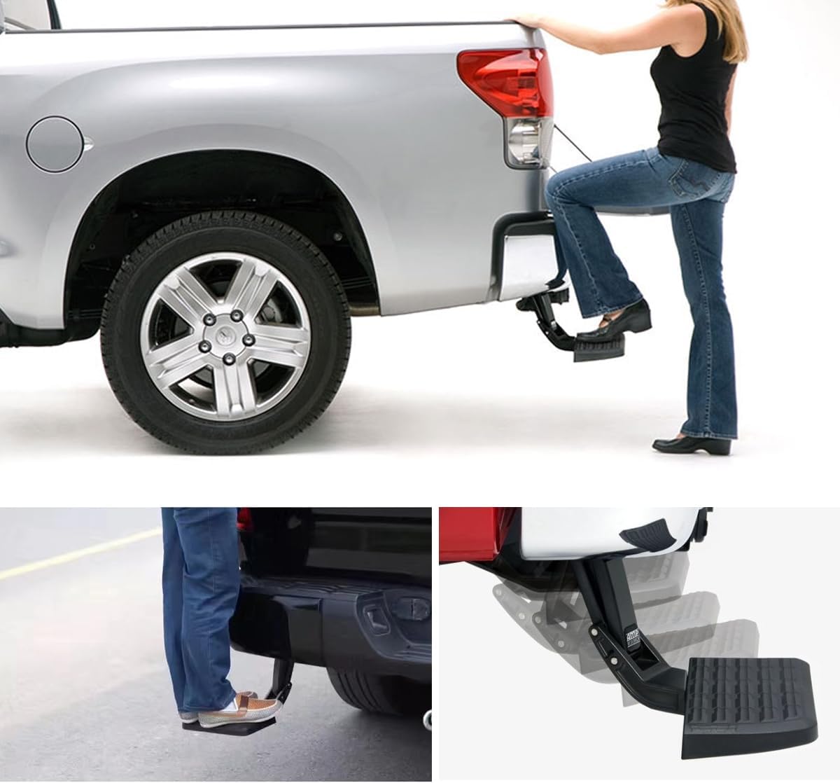 Amazon.com: WANGDUOYU Truck Bed Step Retractable Rear Bumper Step ...