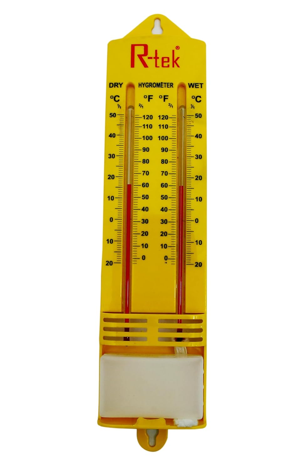 R-TEK Wet & Dry Bulb Thermometers, 5°C to 50°C, Wall Mounted Plastic ...