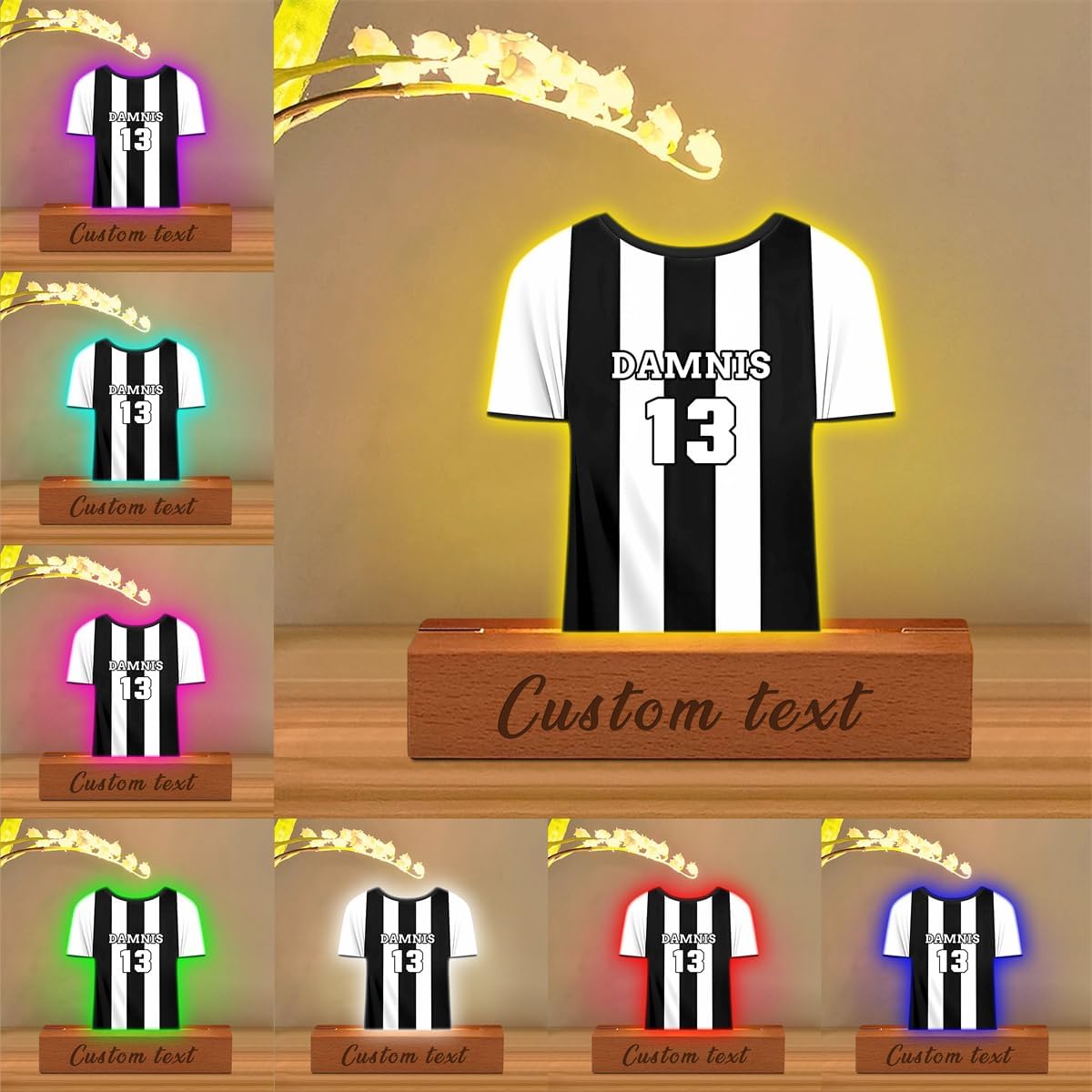 Personalized Football Light for Boys Bedroom, Custom Player's Name ...