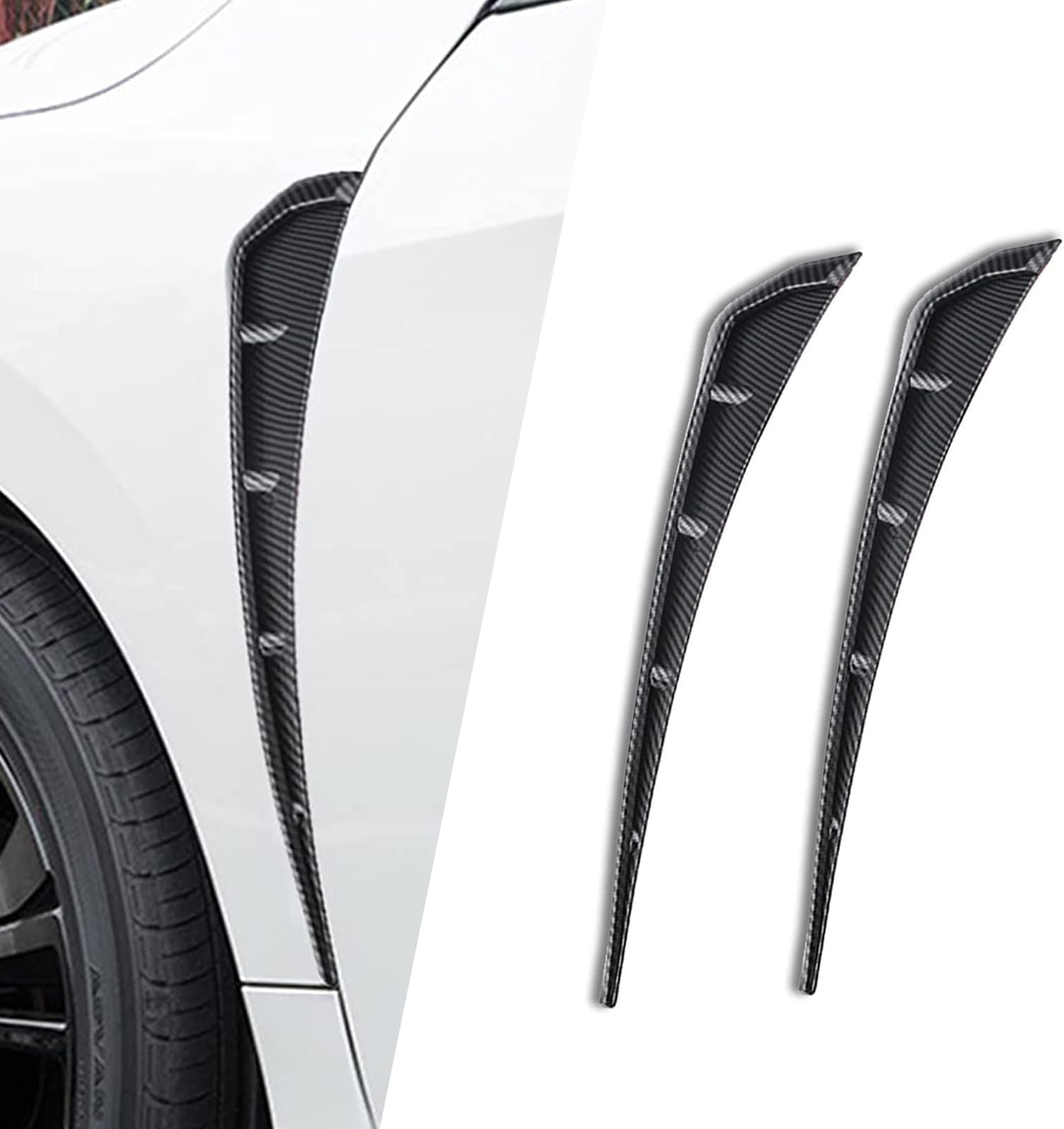 Amazon.com: QODOLSI Pack-2 Car Fender Side Vents, Fender Decorative ...