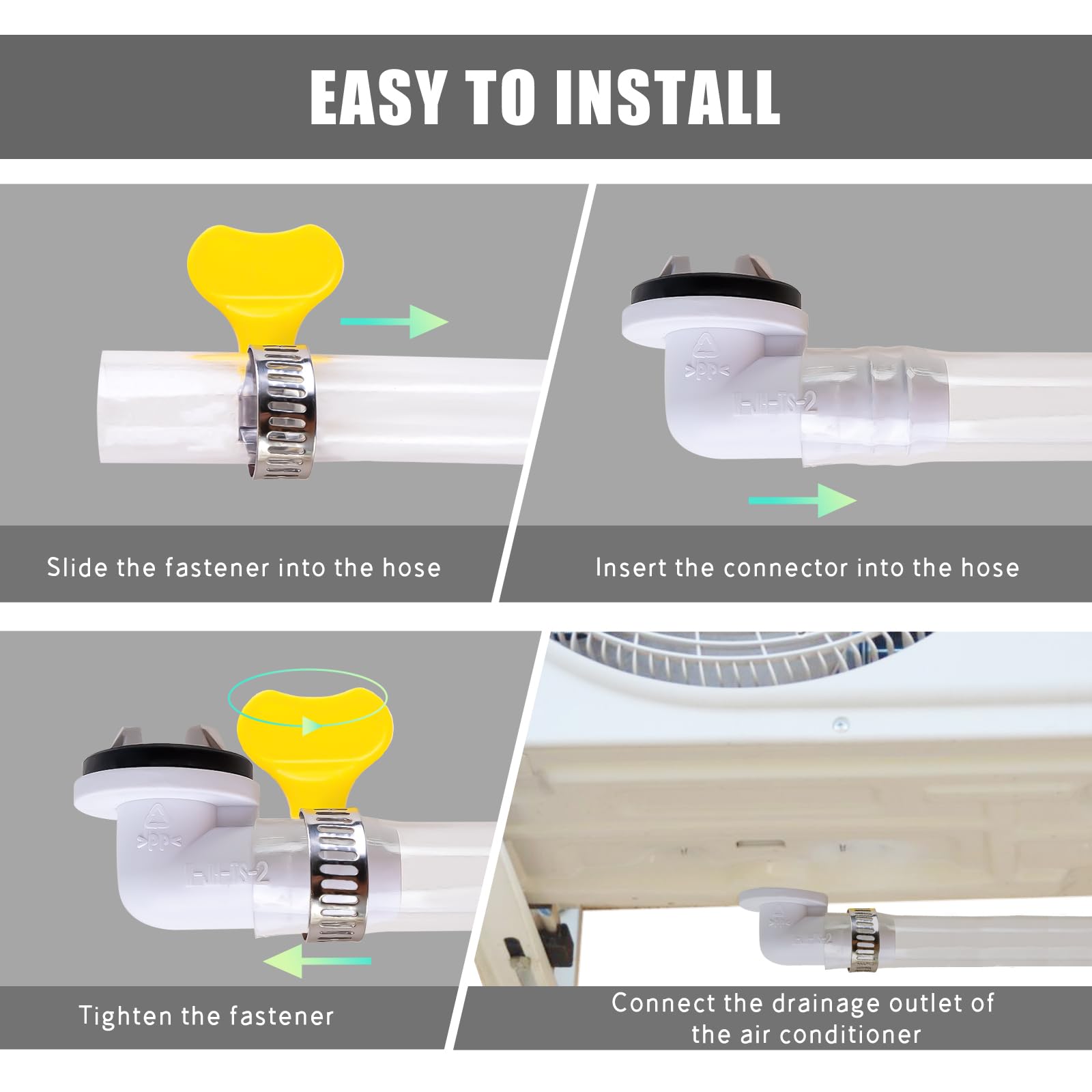 Snapklik.com : 10ft Air Conditioner Drain Hose, AC Drain Hose Connector ...